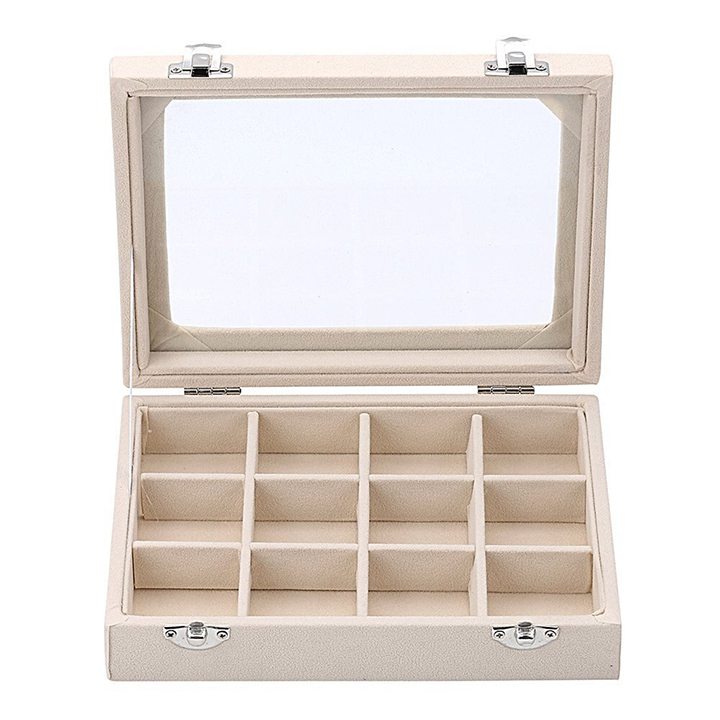 Velvet-Fabric Jewelry Box | Display Organizer Box | Earring Storage Box