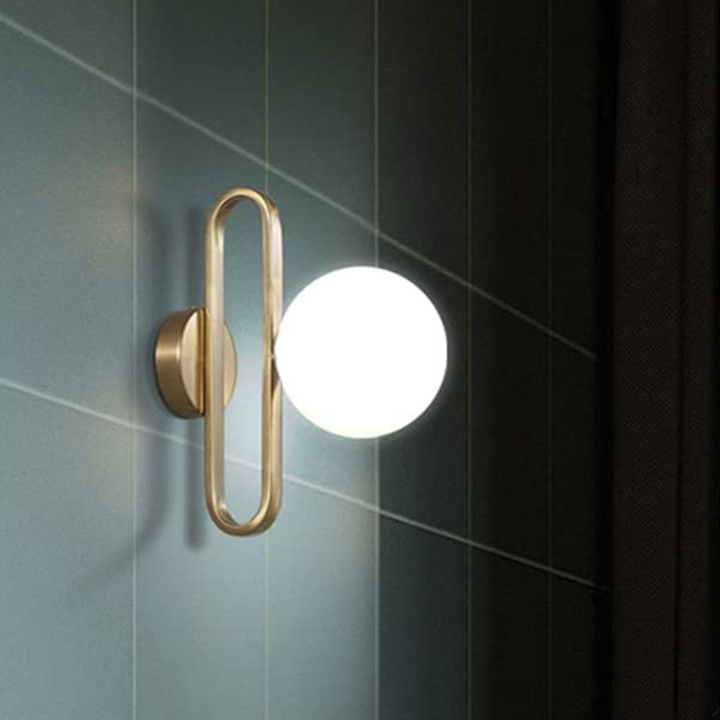 Modern Glass Ball Wall Lamp | Retro Particle Design | Bedside Table ...