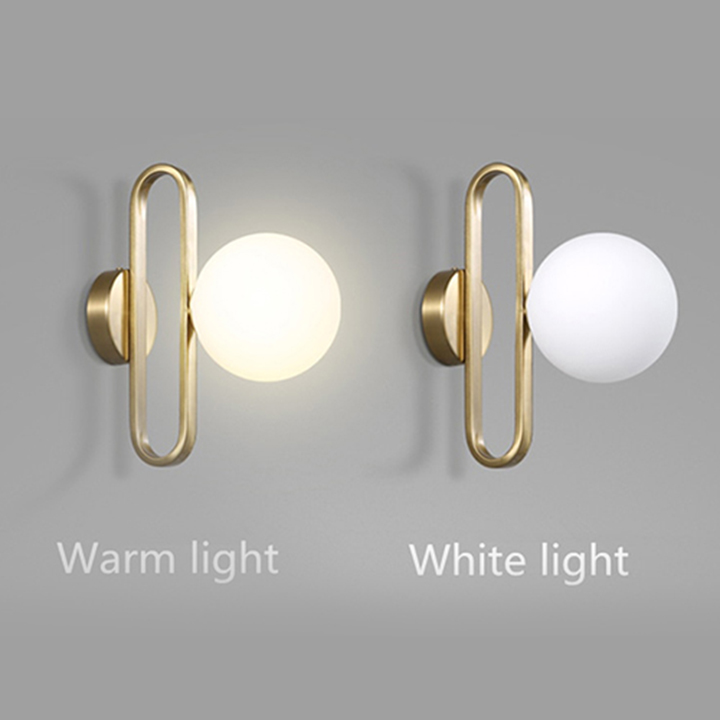 Modern Glass Ball Wall Lamp | Retro Particle Design | Bedside Table ...