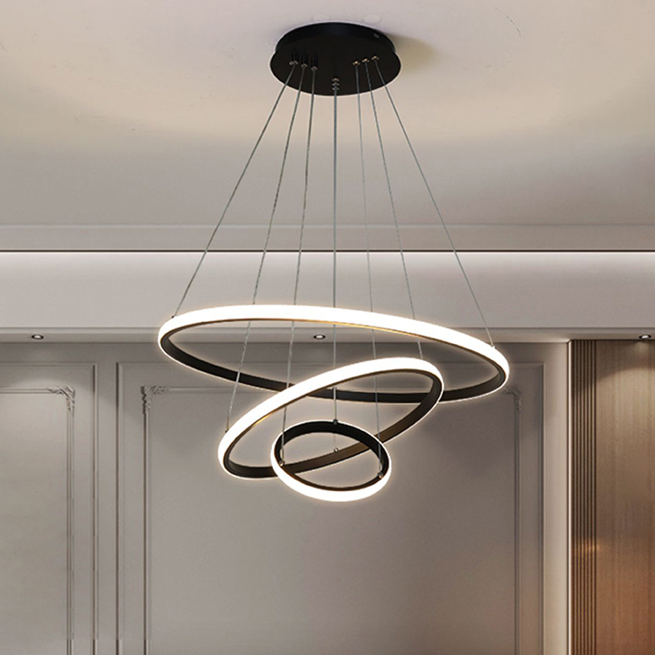 Modern Ring Chandelier | Living Room Lamp | Circular Lighting Fixture